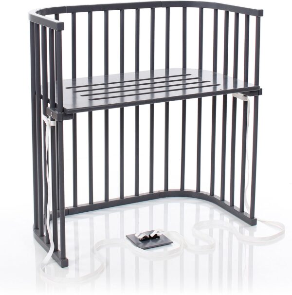 Babybay Bedside Crib Boxspring, Grey | bbaby