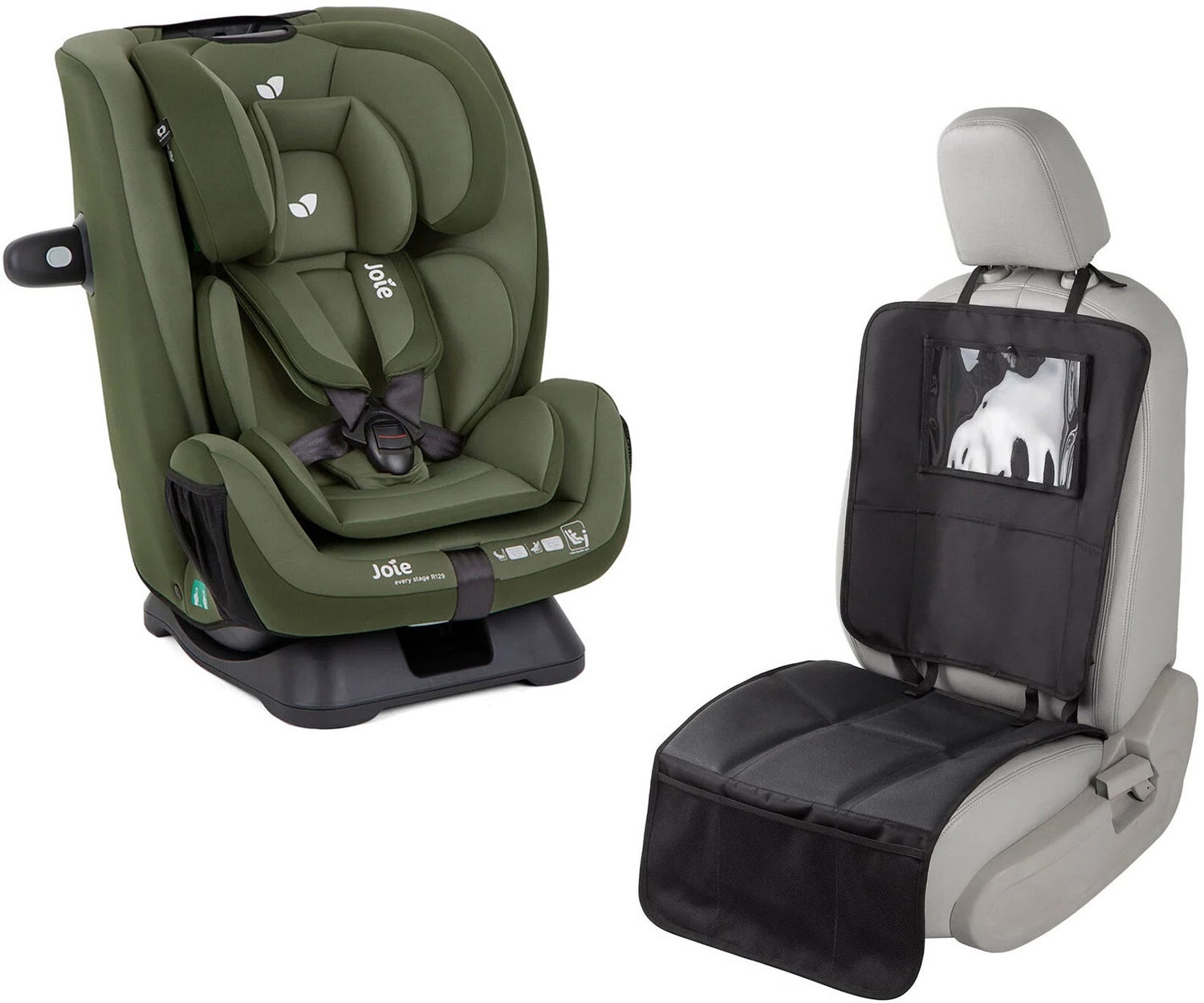 Joie Every Stage Autostol inkl. Beemoo 3-i-1 Sædebeskytter, Moss | bbaby